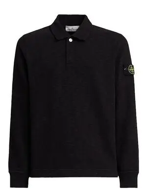 Stone Island L/s Heavy Cotton Jersey Polo - Nude