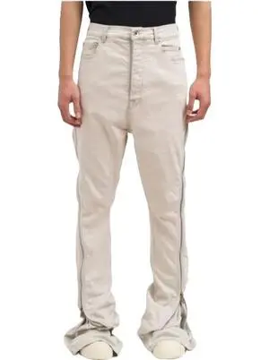 Rick Owens Side Zip Jeans - Latte
