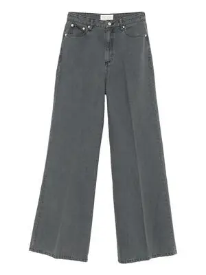 Officine Générale Romy Faded Wide-leg Jeans - Faded Black