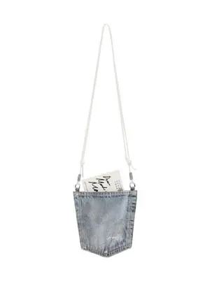 MAISON MARGIELA Distressed Pocket Crossbody Bag - Blue