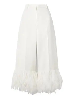 Stella McCartney Tasseled Wide-leg Trousers - Ivory