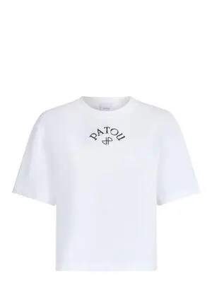 PATOU Logo Embroidered T-shirt - White