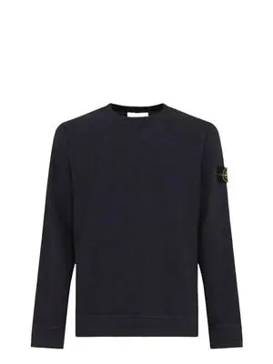 Stone Island Vanisé Brushed Heavy Cotton Sweatshirt - Black