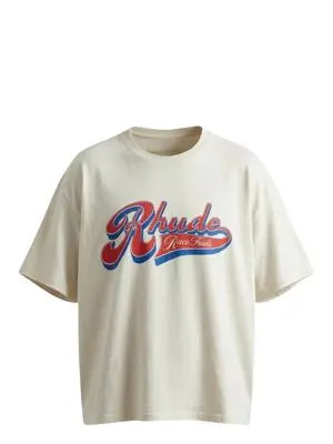 Rhude Pit Stop Crewneck T-shirt - White