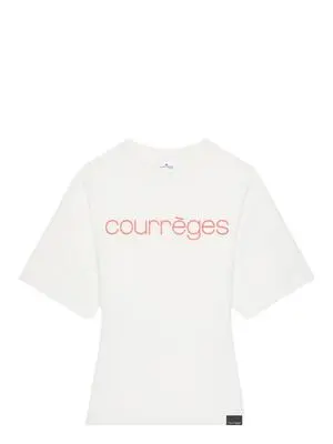 COURREGES Courrèges Waisted Printed T-shirt - White