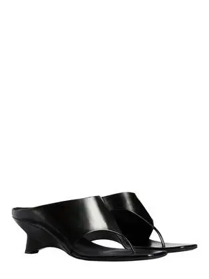 Khaite Marlow 55 Thong Mules - Black