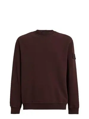 Stone Island Cotton Blend Sweatshirt With Logo Patch - Black
