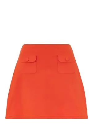 ERES Button-detail Mini Skirt - Red