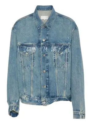 MAISON MARGIELA Handpainted Denim Jacket - Light Blue