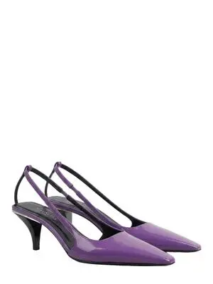 Gucci Slingback With Crystal Logo - Purple