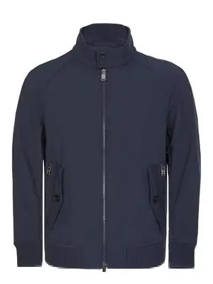 Hugo Boss Long Sleeve Zip Up Casual Jacket With Logo Details - Black