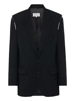 MAISON MARGIELA Single-breasted Tailored Blazer - Black