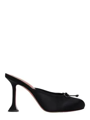 Amina Muaddi Lila Bow-tie High-heeled Mules - Black