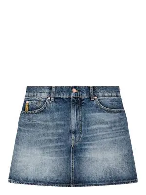Emporio Armani Five-pocket Denim Miniskirt - Blue
