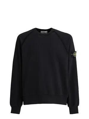 Stone Island Brushed Cotton Sweatshirt - Black