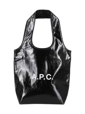 A.p.c. Ninon Logo Printed Tote Bag - Black