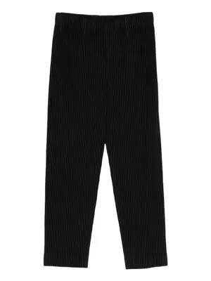 Issey Miyake Homme Plissé Pleated Straight Leg Trousers - Black