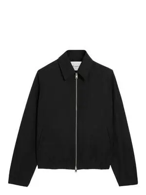AMI Paris De Coeur Zip-up Jacket - Black