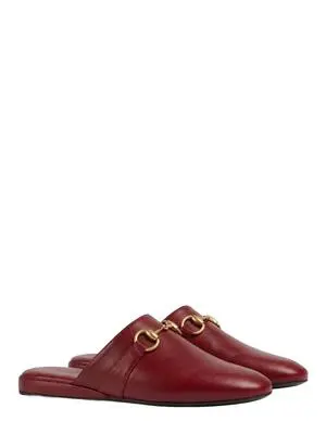 Gucci Horseshoe Buckle Mule - Deep Red