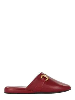 Gucci Gucci Horseshoe Buckle Mule Deep Red