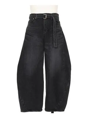Sacai Wide Leg Jeans - Black