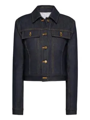 Thom Browne Buttoned Denim Jacket - Navy Blue