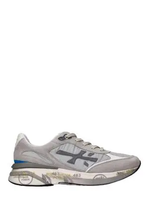 Premiata Moe Run Logo-applique Sneakers - Gray