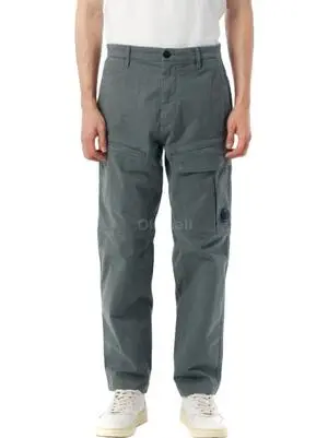 C.P. COMPANY C.P. Company Stretch Sateen Loose Fit Cargo Pants Black