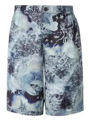Off-White Graphic Print Shorts - Gray