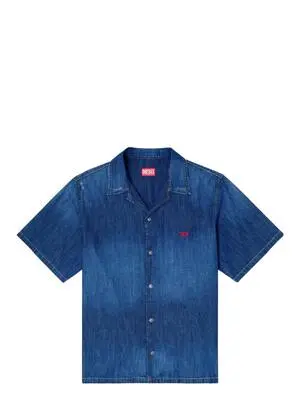 DIESEL® D Nabil Short-sleeve Denim Shirt - Medium Blue