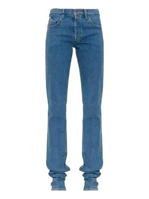 Attico Logo-patch Denim Jeans - Blue