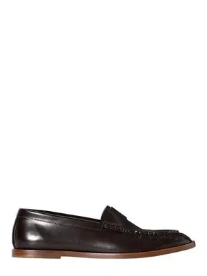 THE ROW Pleated Loafers - Black