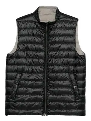 Herno Herno Reversible Quilted Down Gilet Nero/grigio Perla