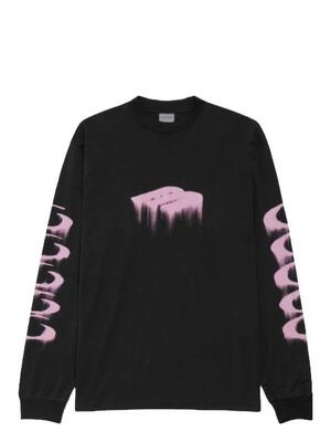 Balenciaga Wet Brush Medium-fit Long-sleeved T-shirt - Black