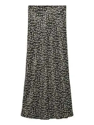 MAXCO. Max&co. Floral Jacquard Midi Skirt - Black