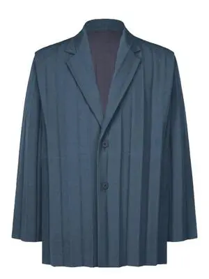 Issey Miyake Homme Plissé Issey Miyake Pleated Blazer Navy