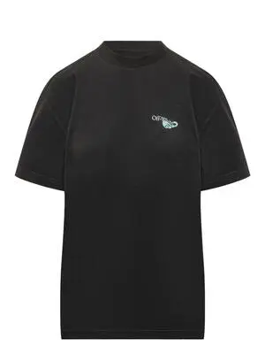 Off-White Logo Printed Crewneck T-shirt - Black
