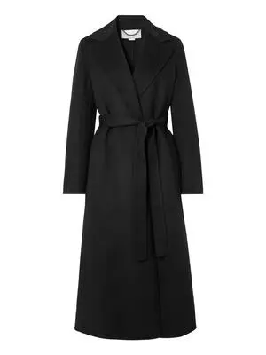 Stella McCartney Belted Wool Coat - Black