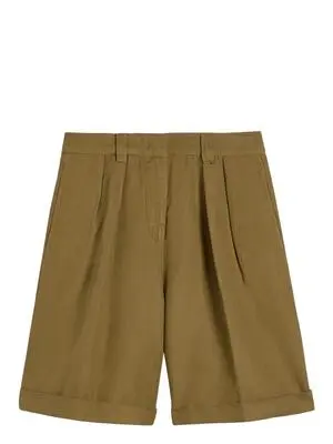 Aspesi Pleated Bermuda Shorts - Brown