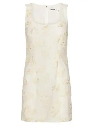 ROTATE BY BIRGER CHRISTENSEN ROTATE Beaded Mini Dress White