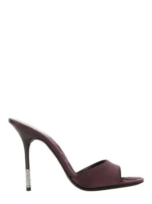 Gucci Gucci Logo Embossed Stiletto Heel Slip-On Sandals Black