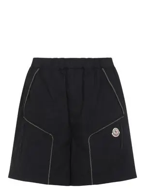 Moncler Logo Patch Detailed Shorts - Black