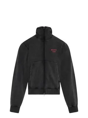 Martine Rose Logo Detailed Zip-up Hoodie - Black