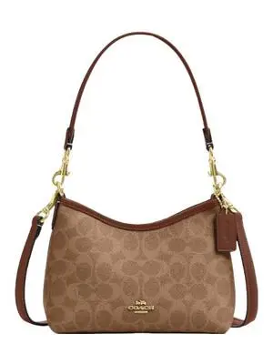 COACH Laurel Shoulder Bag In Signature Canvas - Tan/brown