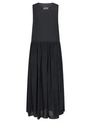 UMA WANG Sleeveless Round Neck Maxi Dress - Black