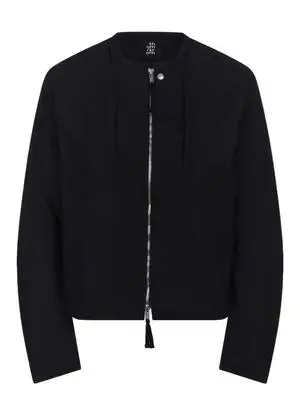 THOM KROM Long Sleeve Zip-up Jacket - Black