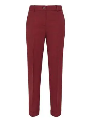 P.a.r.o.s.h Tailored Straight Leg Trousers - Red