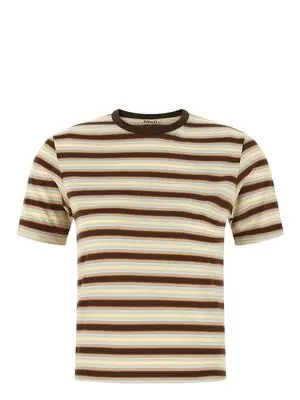Auralee Gradient Stripe Jersey T-shirt - Brown
