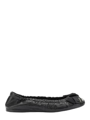 Prada Bow Detail Ballet Flats - Black