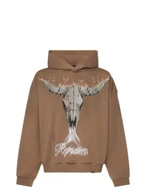 REPRESENT British Cowboys Oversized Hoodie - Brown